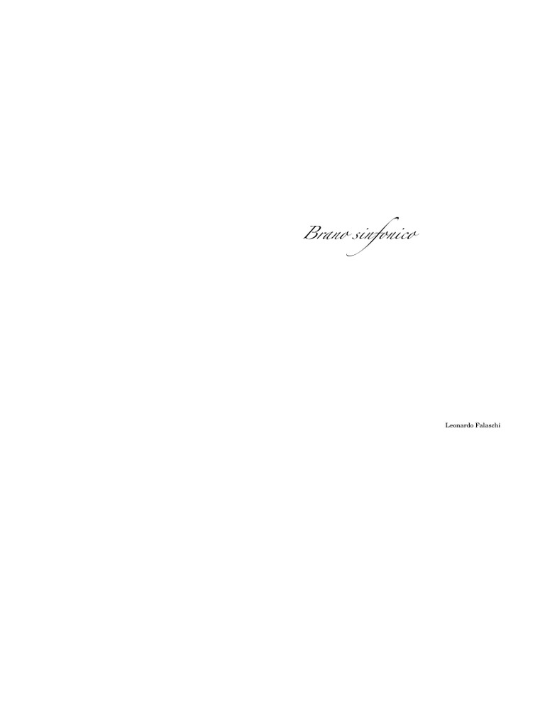 Brano Sinfonico | PDF