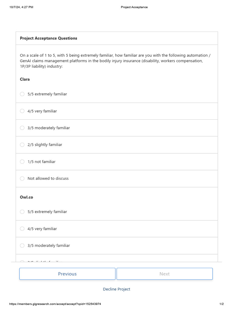 Project Acceptance | PDF