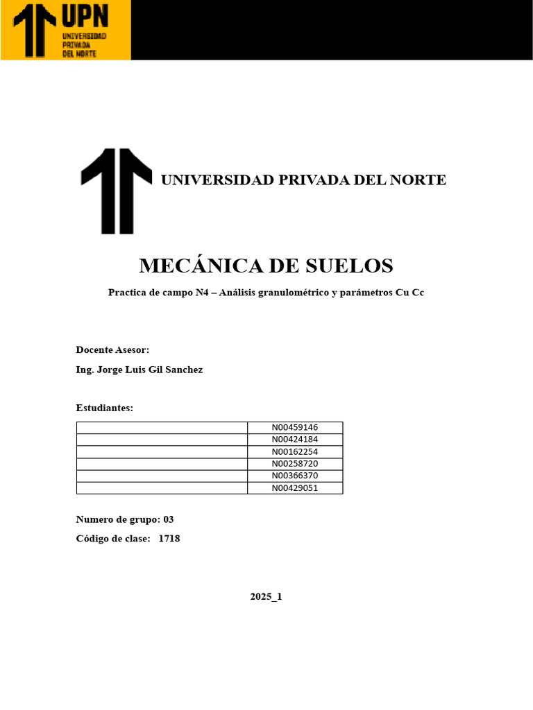 Grupo 3 - Mecanica de Suelos PC 4 | PDF