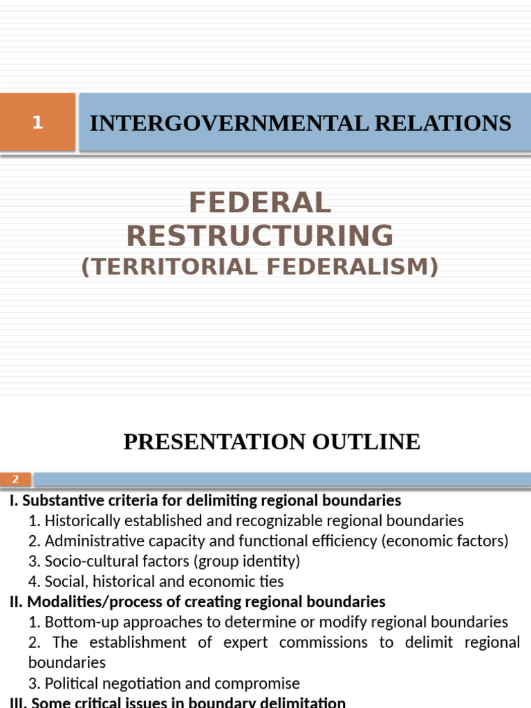 Intergovernmental Relations Lecture Four | PDF | Federation | Somalia