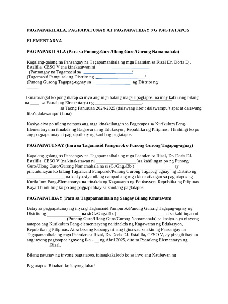 Graduation Confirmation | PDF