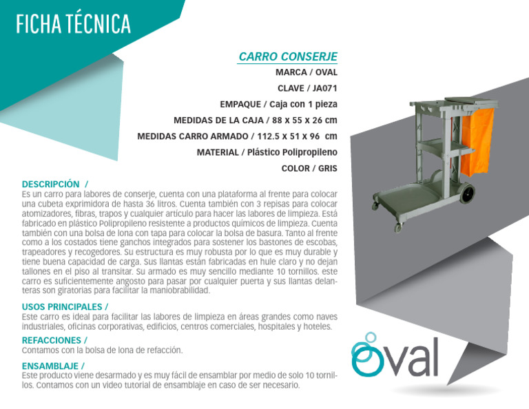 JA071 Ficha Tecnica Oval Mexico | PDF