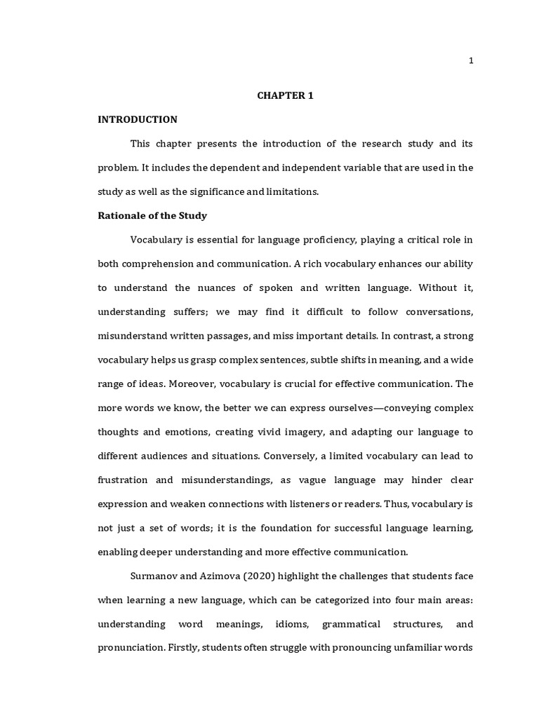 Final Thesis - 020549 | PDF | Vocabulary | Language Acquisition