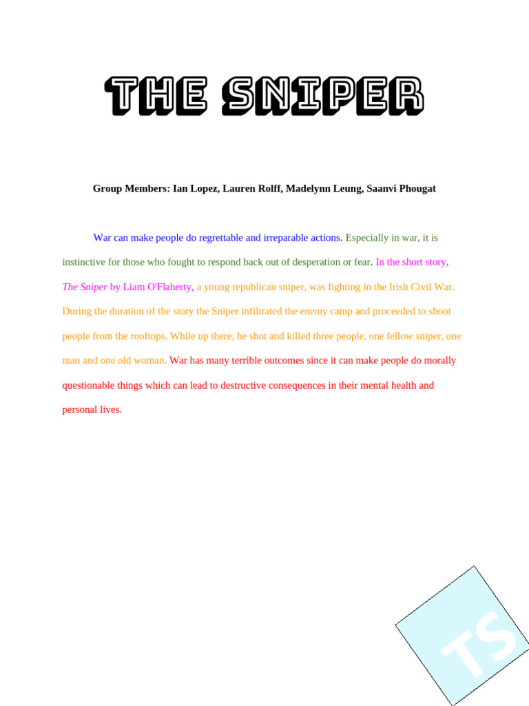 Group Intro 1 _The Sniper_ | PDF