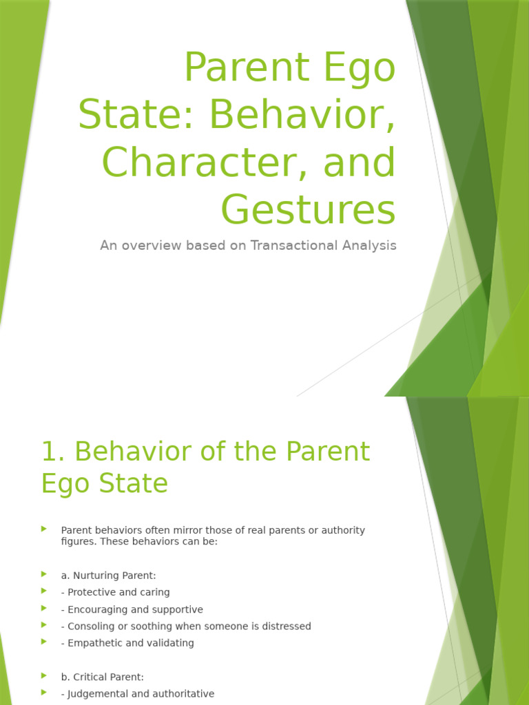 Understanding Parent Ego State in TA | PDF