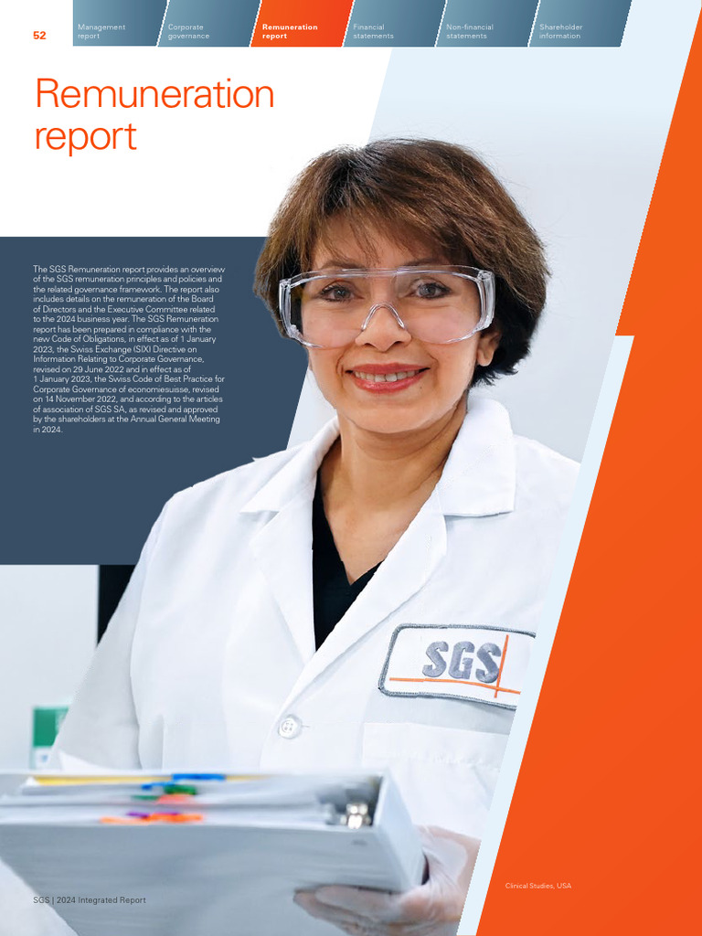 SGS Remuneration Report EN | PDF | Board Of Directors | Salary