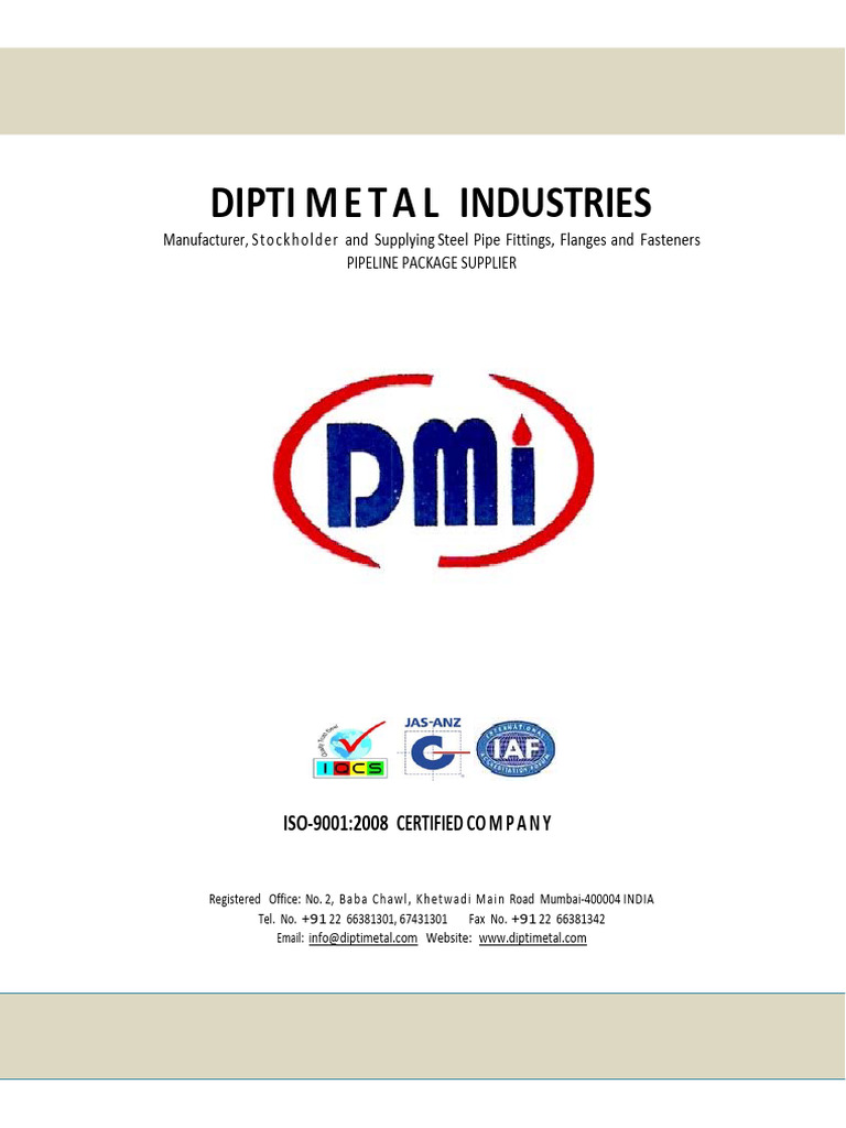 Dipti Metal Industries Catalogue | PDF | Pipe (Fluid Conveyance) | Metals