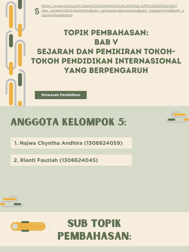 Bab 5 Sejarah Dan Pemikiran Tokoh-Tokoh Pendidikan Internasional Yang ...