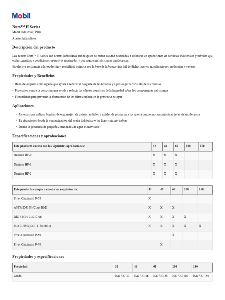 GL XX Nuto H Series | PDF | Exxon Mobil