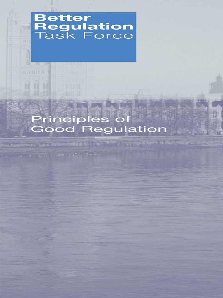 Principles of Good Regulation Explained | PDF | Policy | Regulatory ...