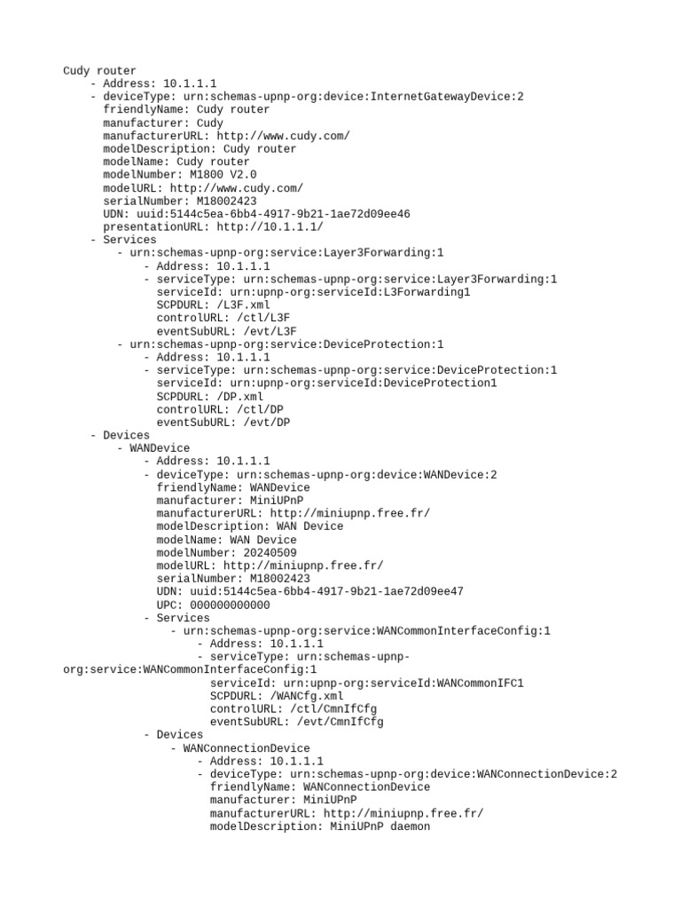 Network Analyzer - UPnP Services of '' | PDF | Computer Science | Wide ...