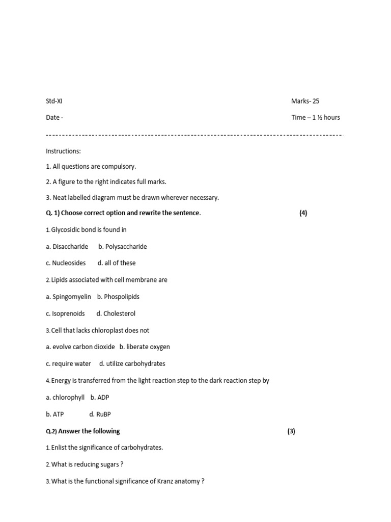 Biology 11tth Ut2 2025 | PDF
