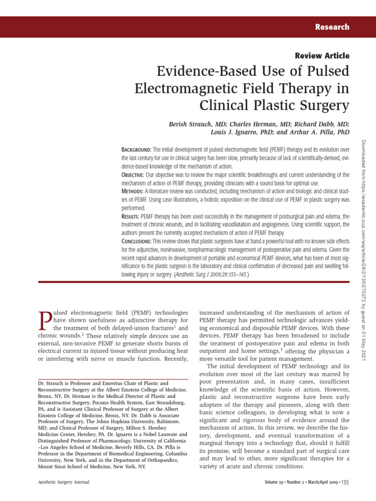 Evidence Based Use of Pulsed Electromagnetic Field Therapy in Clinical ...