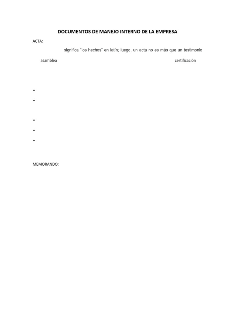 Tema 6 DOCUMENTOS DE MANEJO INTERNO DE LA EMPRESA | PDF