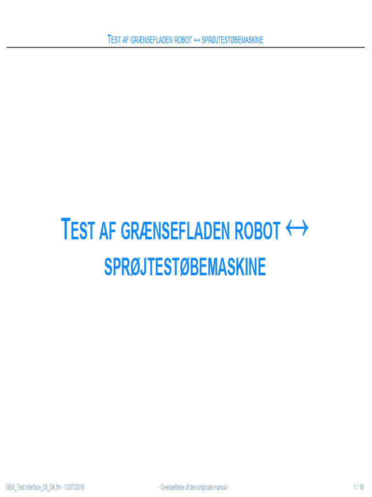 Test Interface - DK | PDF
