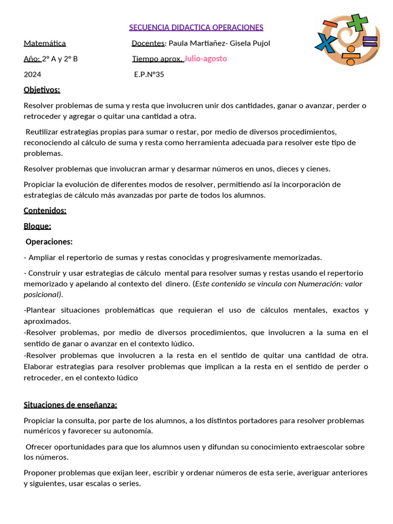 Actividades Matemáticas 9 de Julio | PDF | Enseñando | Aprendizaje