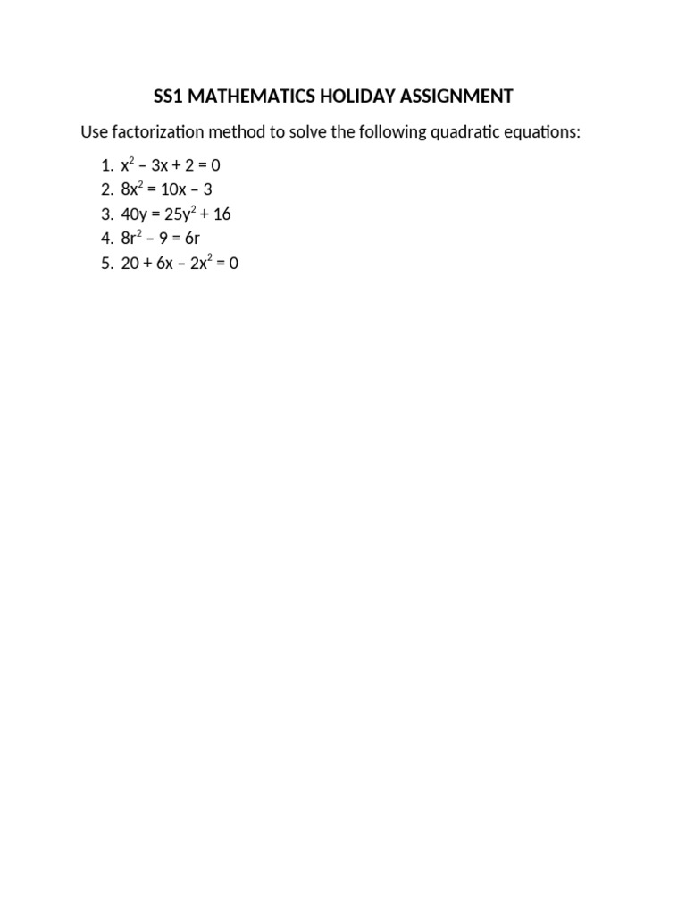 Maths Assignment | PDF