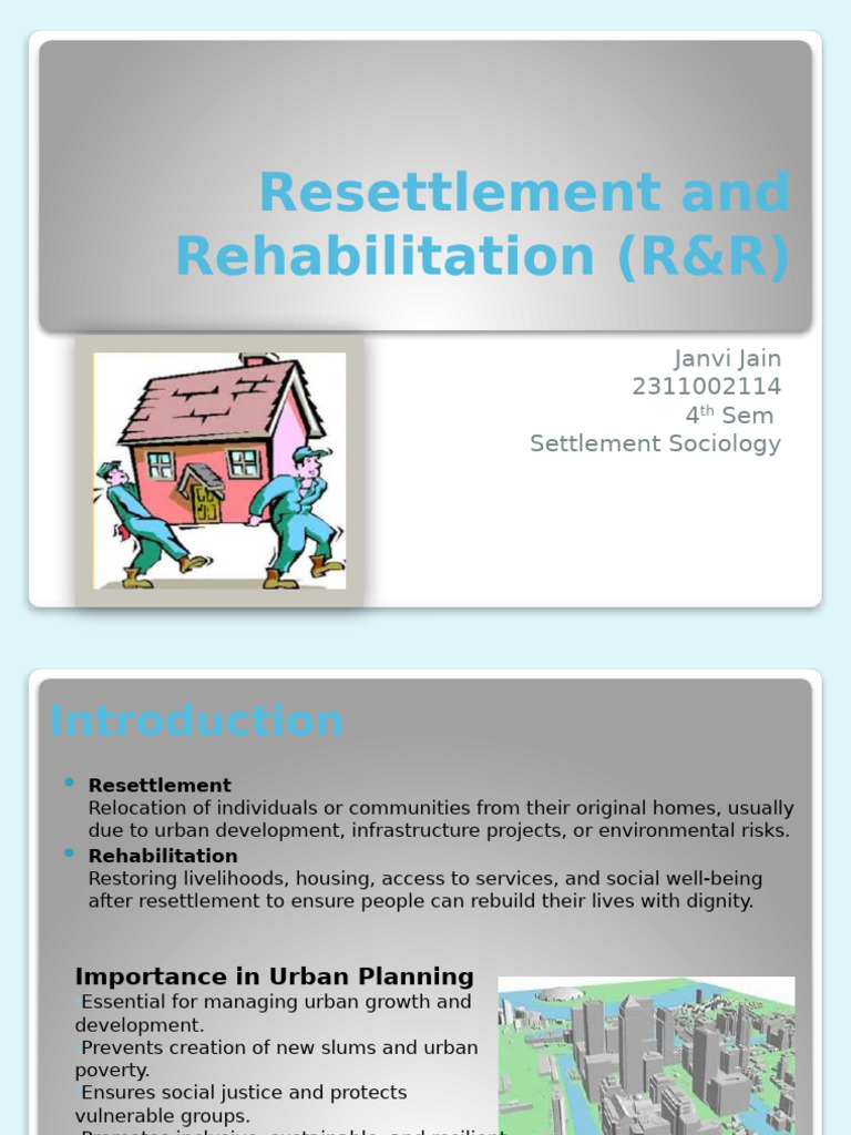 Resettlement and Rehabilitation - JanviJain | PDF | Slum | Human Migration