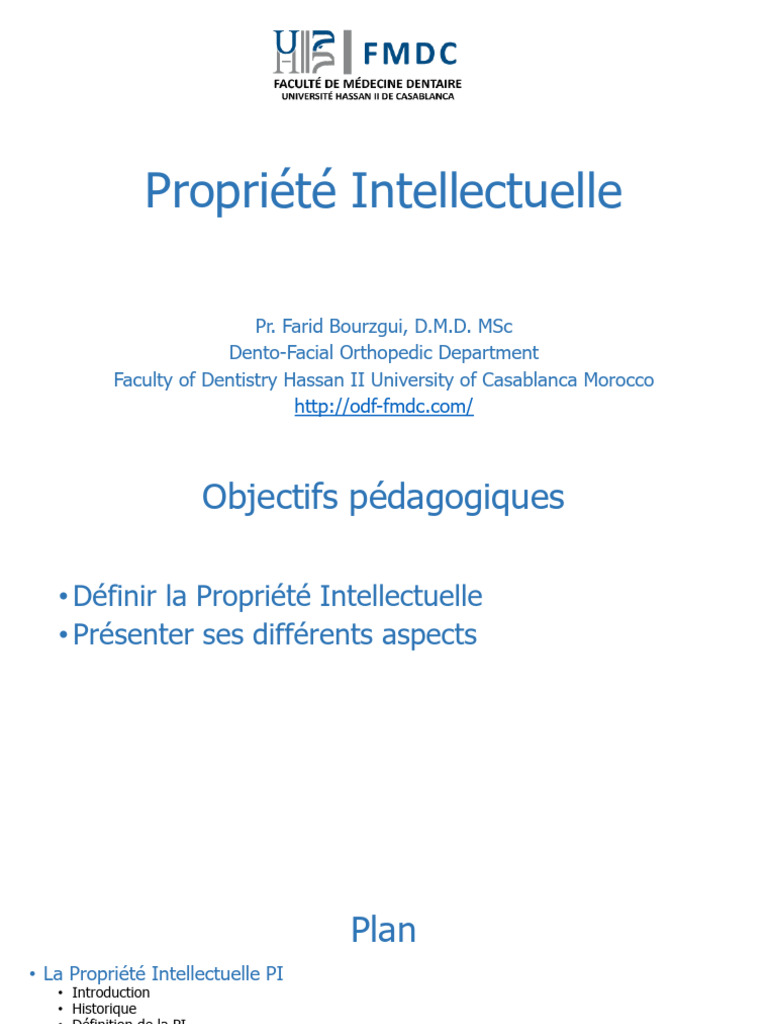 Comprendre la Propriété Intellectuelle | PDF | Organisation mondiale de ...
