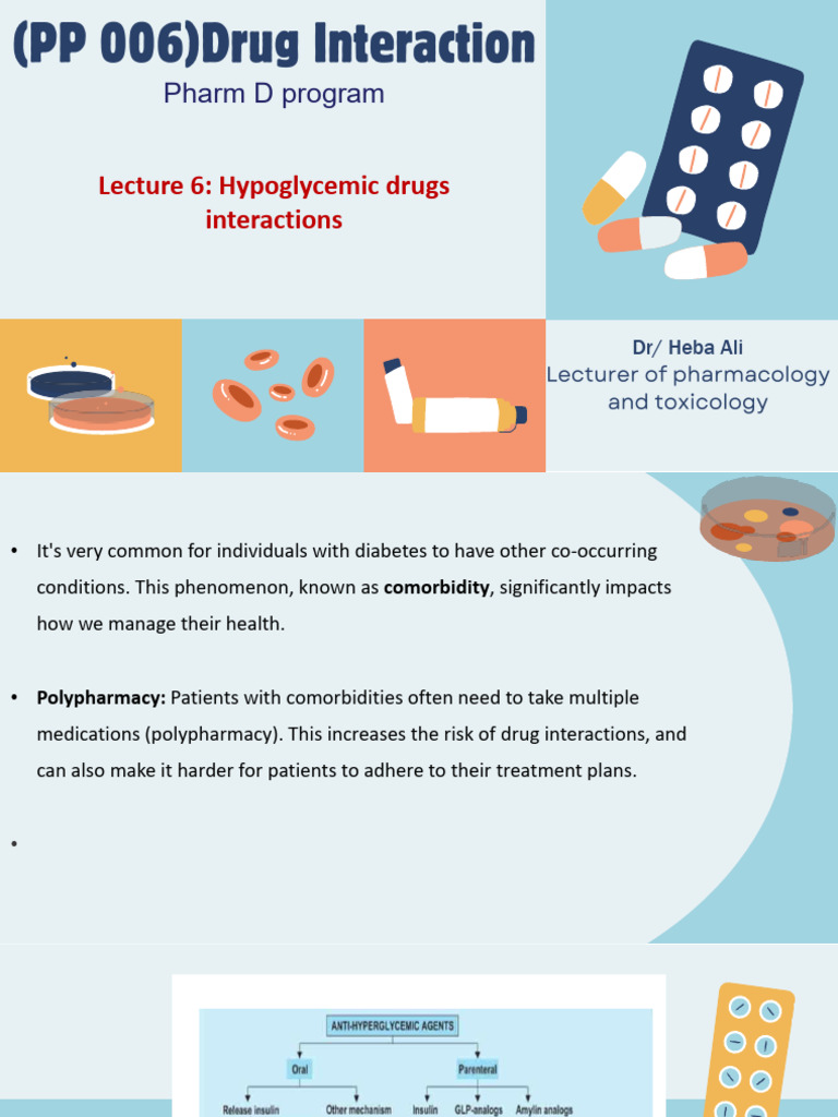 Hypoglycemic Drug Interactions in Diabetes | PDF | Cardiovascular ...
