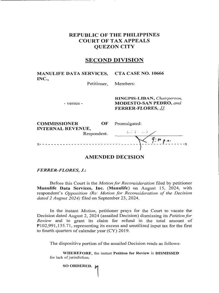 Cta 2D CV 10666 A 2025jan20 Ref | PDF | Invoice | Value Added Tax