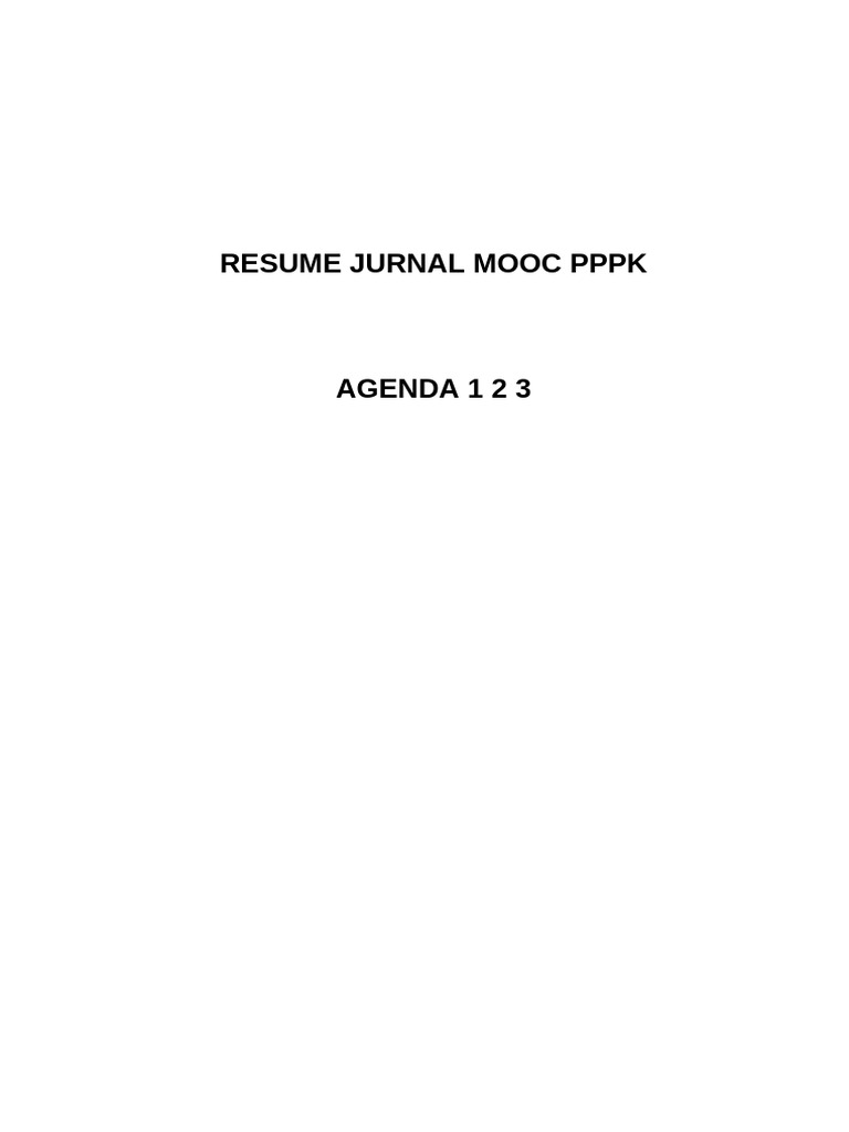 Resume Jurnal Mooc PPPK | PDF