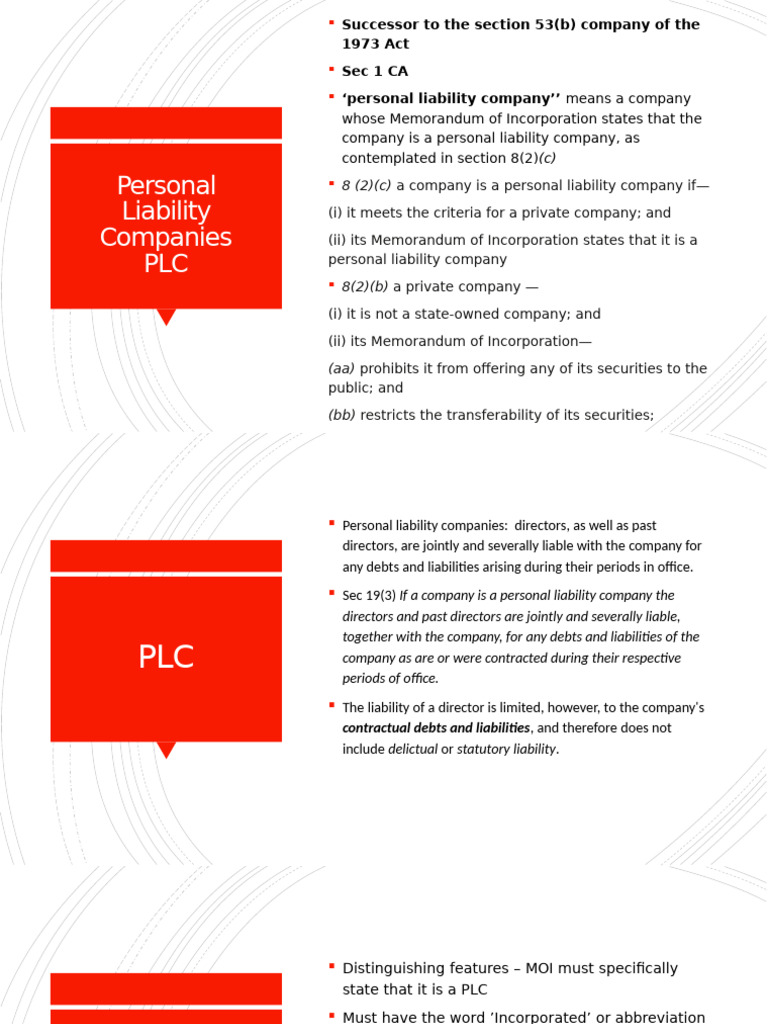 Personal Liability Company | PDF | Legal Liability | United Kingdom ...