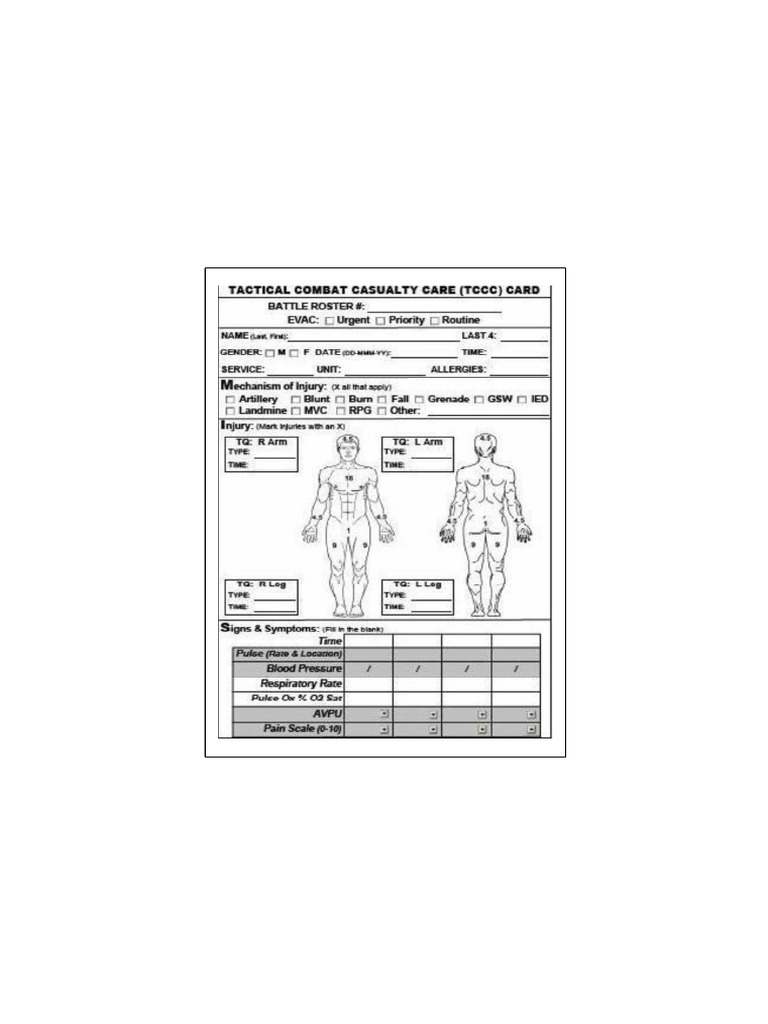 TCCC Card | PDF