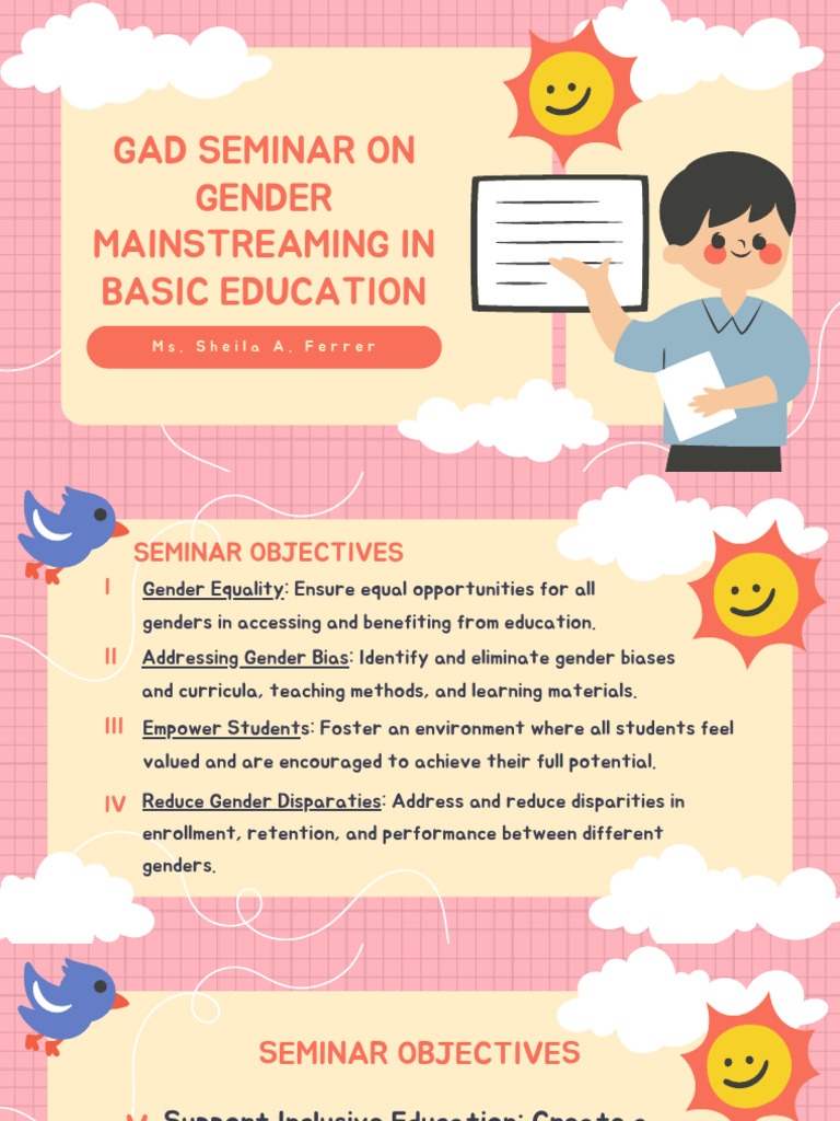 GAD Seminar On Gender Mainstreaming in Basic Education | PDF | Gender ...