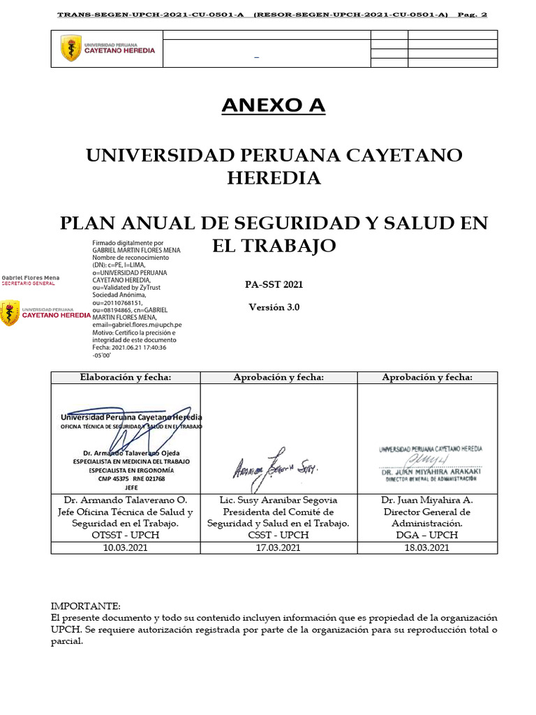 TRANS-SEGEN-UPCH-2021-CU-0501-A-FD_-_Anexo_A-Plan_Anual_de_Seguridad_y_Salud_en_el_Trabajo_UPCH ...