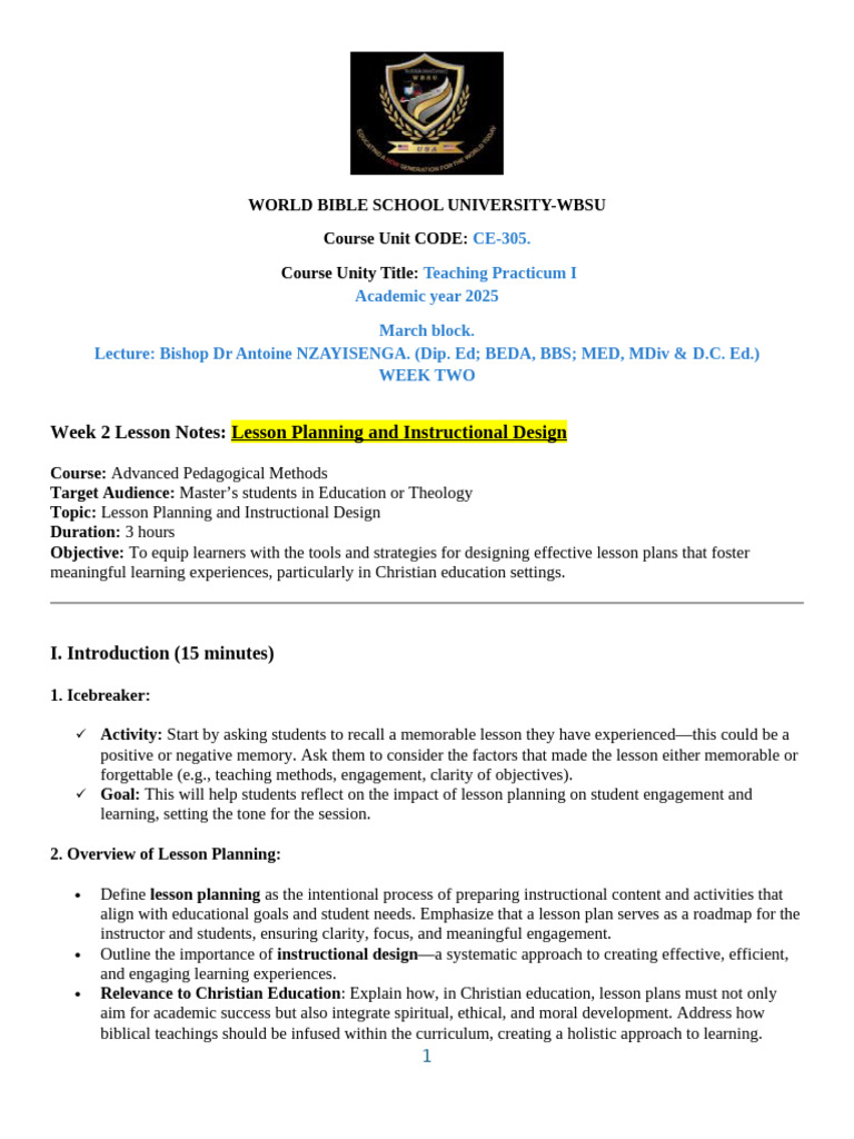 CE-304 Teaching Practicum I-2 | PDF | Lesson Plan | Learning