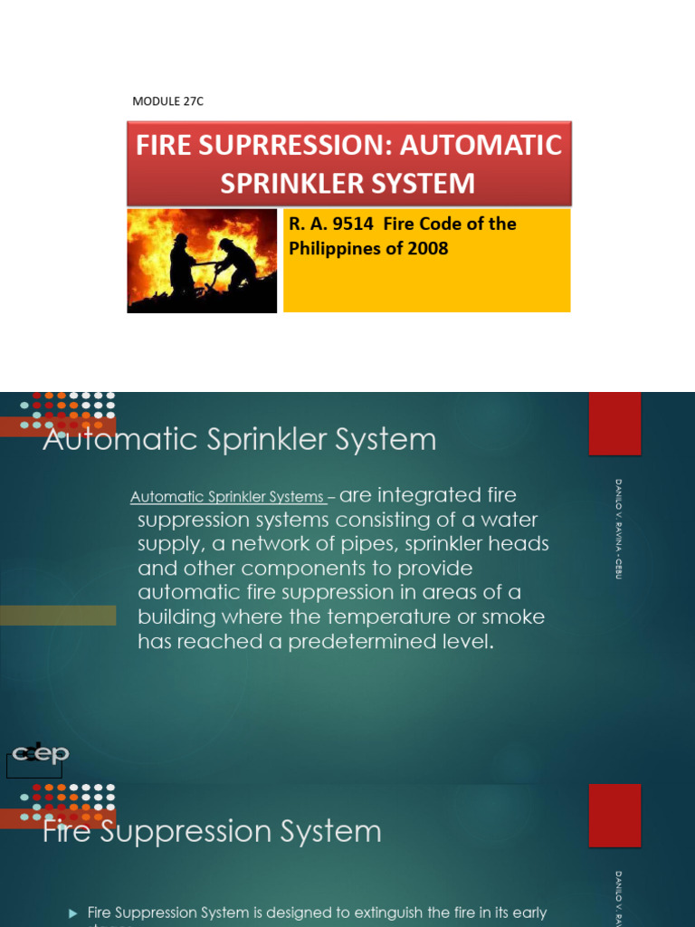 Module 27C Automatic Sprinkler System | PDF | Fire Sprinkler System | Valve