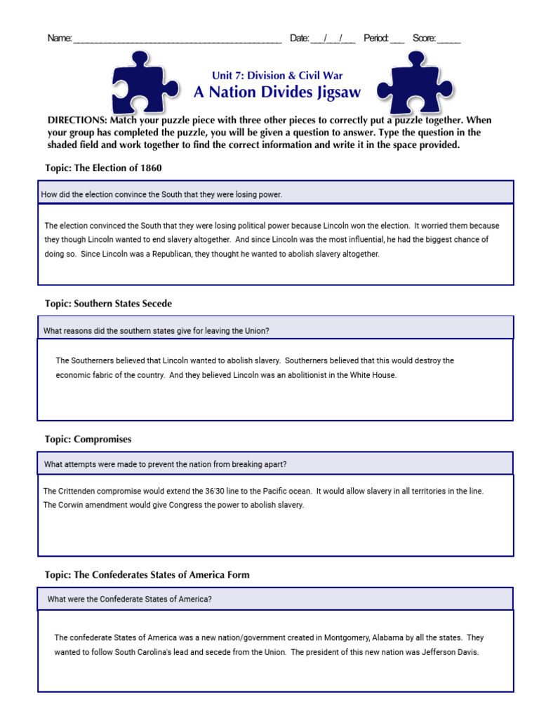 Angel Mancia - Review - A Nation Divides Puzzles | PDF | Abraham ...