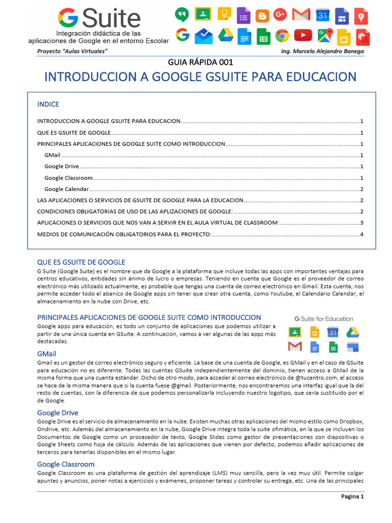 Guia Rápida 001 - Introduccion y Requisitos Google | PDF | Gmail | Informática