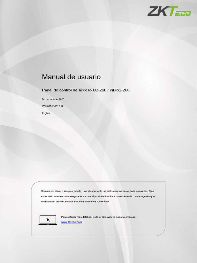 Panel de Control de Acceso c2200b Manual de Operación Español | PDF ...