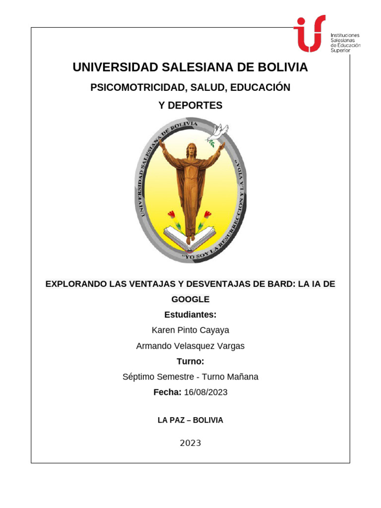 Informe de Bard | PDF | Inteligencia artificial | Inteligencia (IA) y semántica