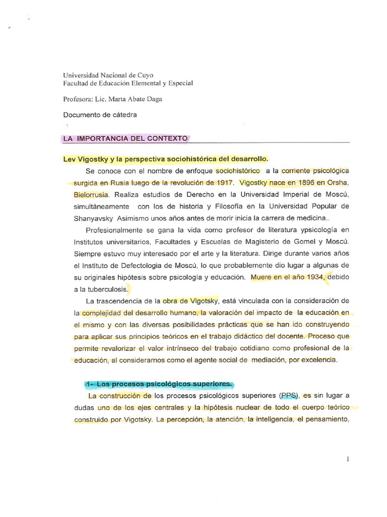 Material 6- La Importancia Del Contexto 1 1 (2) | PDF