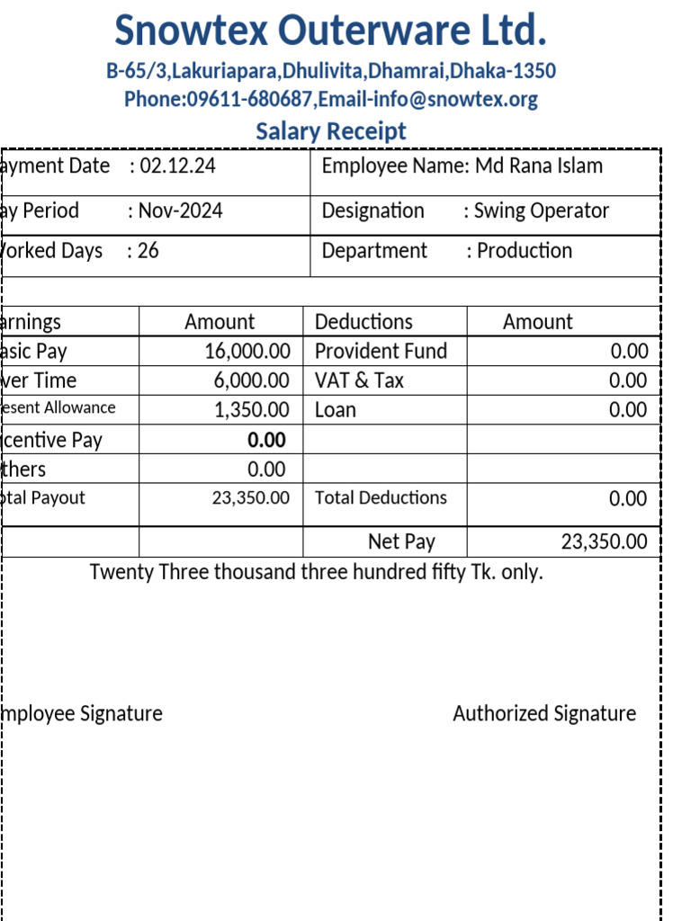 Doc2 Salary Rec Germentsdfhg New | PDF