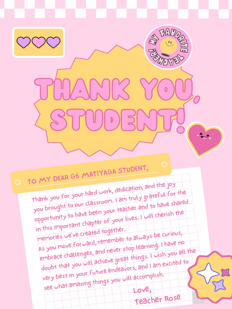 Thank you, student! | PDF