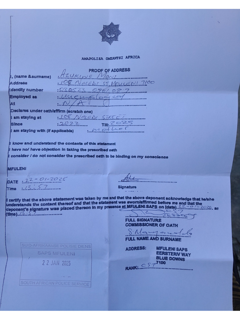 Proof of Address | PDF