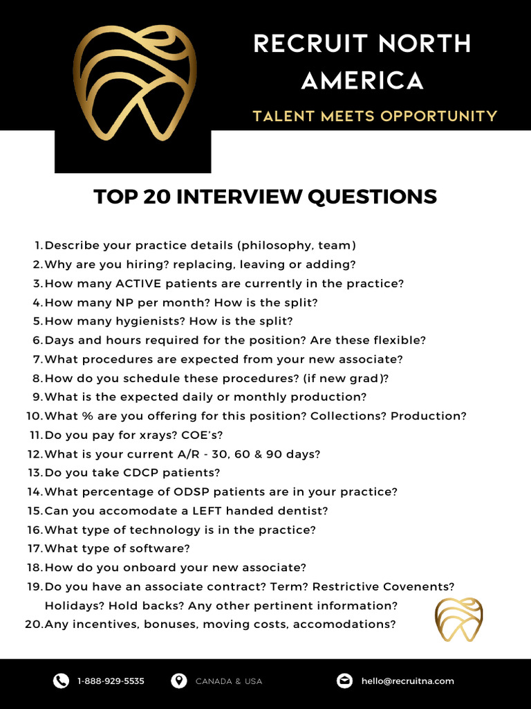 Associate Dentist Interview Insights | PDF