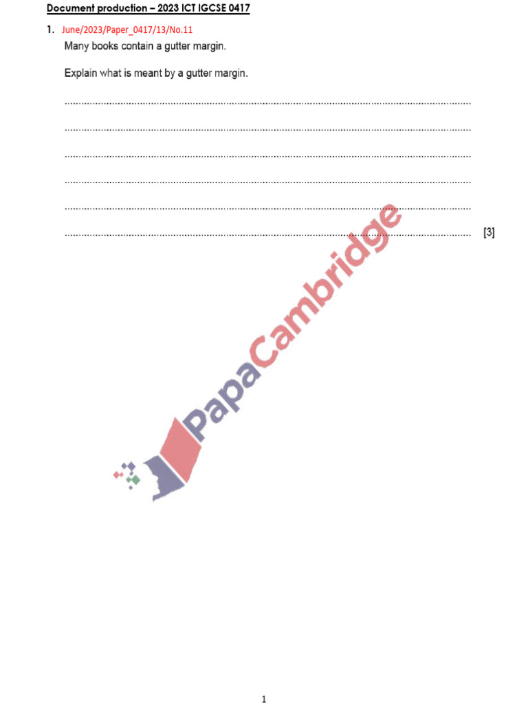 2023 ICT IGCSE Document Production | PDF
