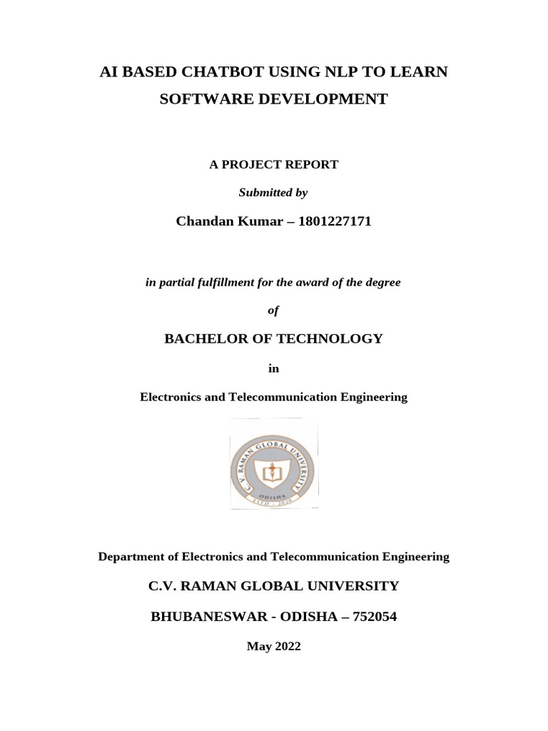 AI Based Chatbot Using NLP To Facilitate Software Development Process ...