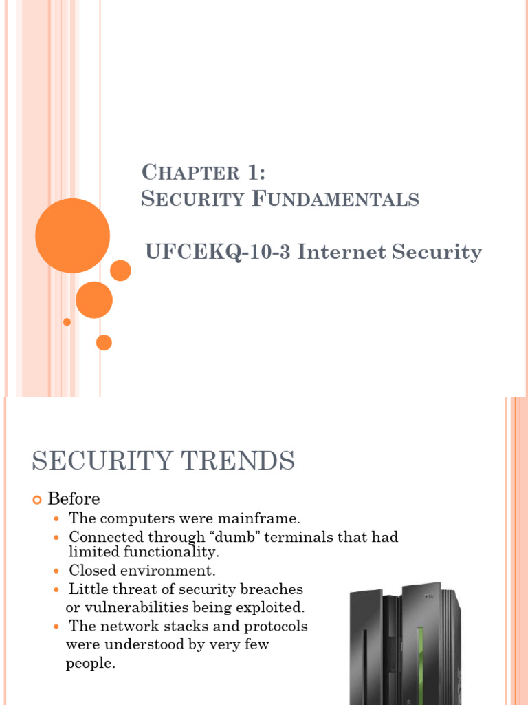 1-Security Fundamentals | PDF | Information Security | Security