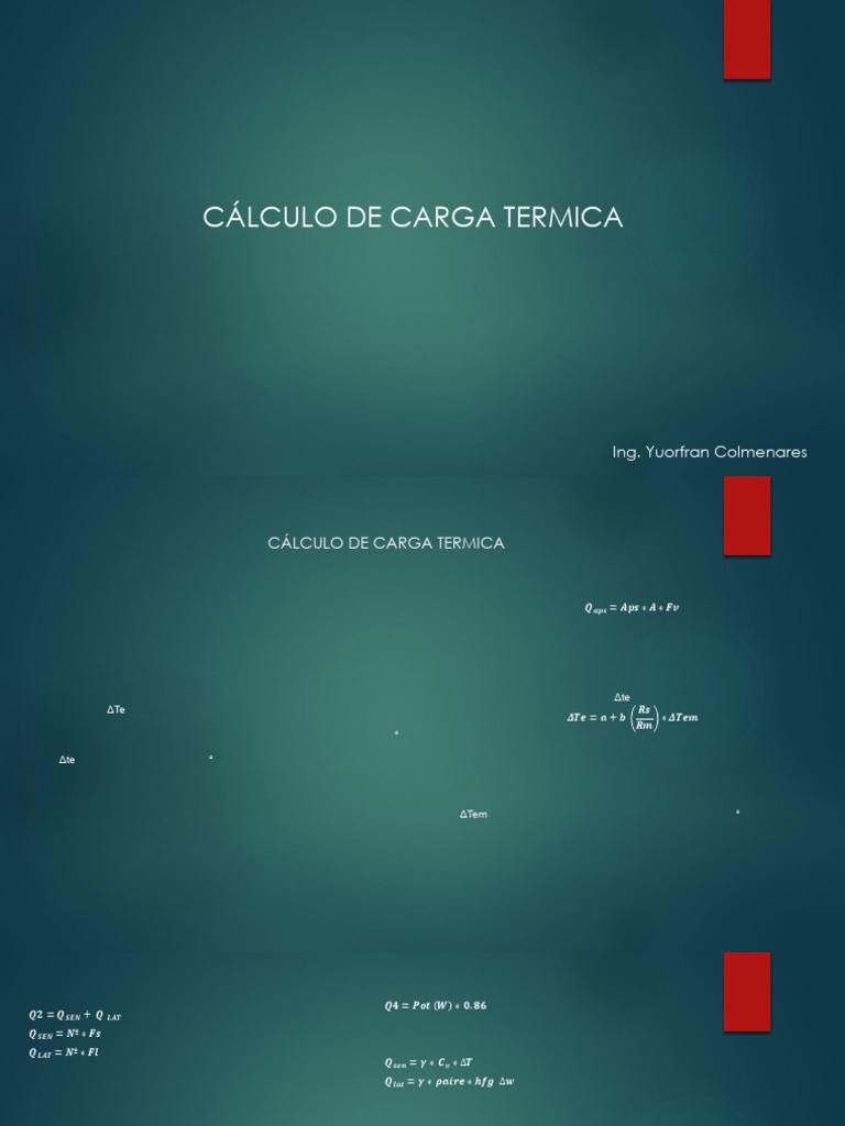 Calculo de Carga Termica | PDF | Calor | Ventilación (Arquitectura)