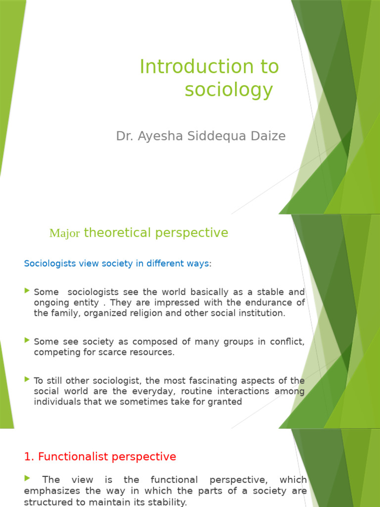 Major Sociological Perspectives Explained | PDF | Sociology | Society
