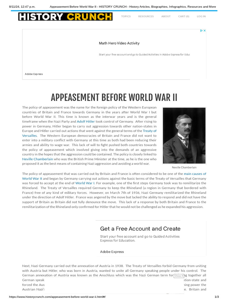 Western Powers' Appeasement of Hitler | PDF | Nazi Germany | World War II