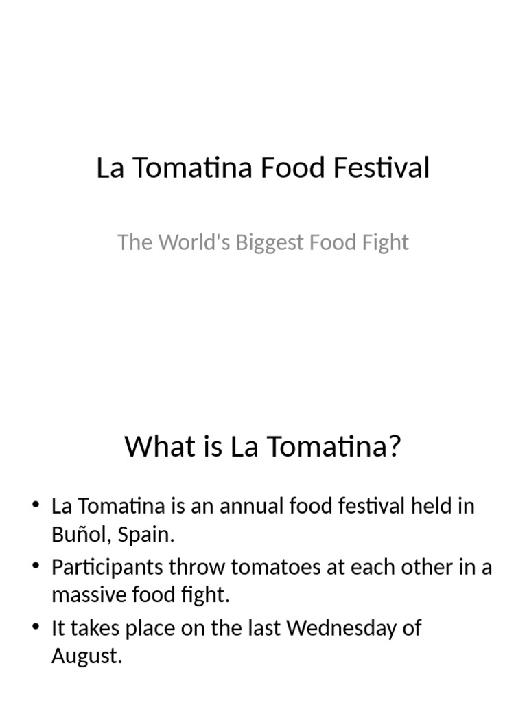 La Tomatina Food Festival | PDF
