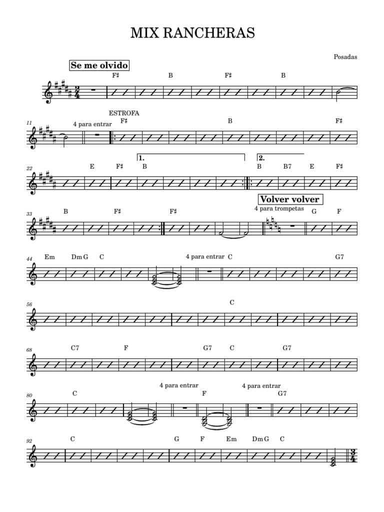 Mix Rancheras 2 | PDF