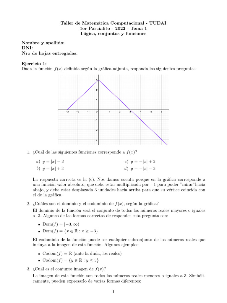 TMC 1 Tema 1 | PDF | Función (Matemáticas) | Relaciones matematicas